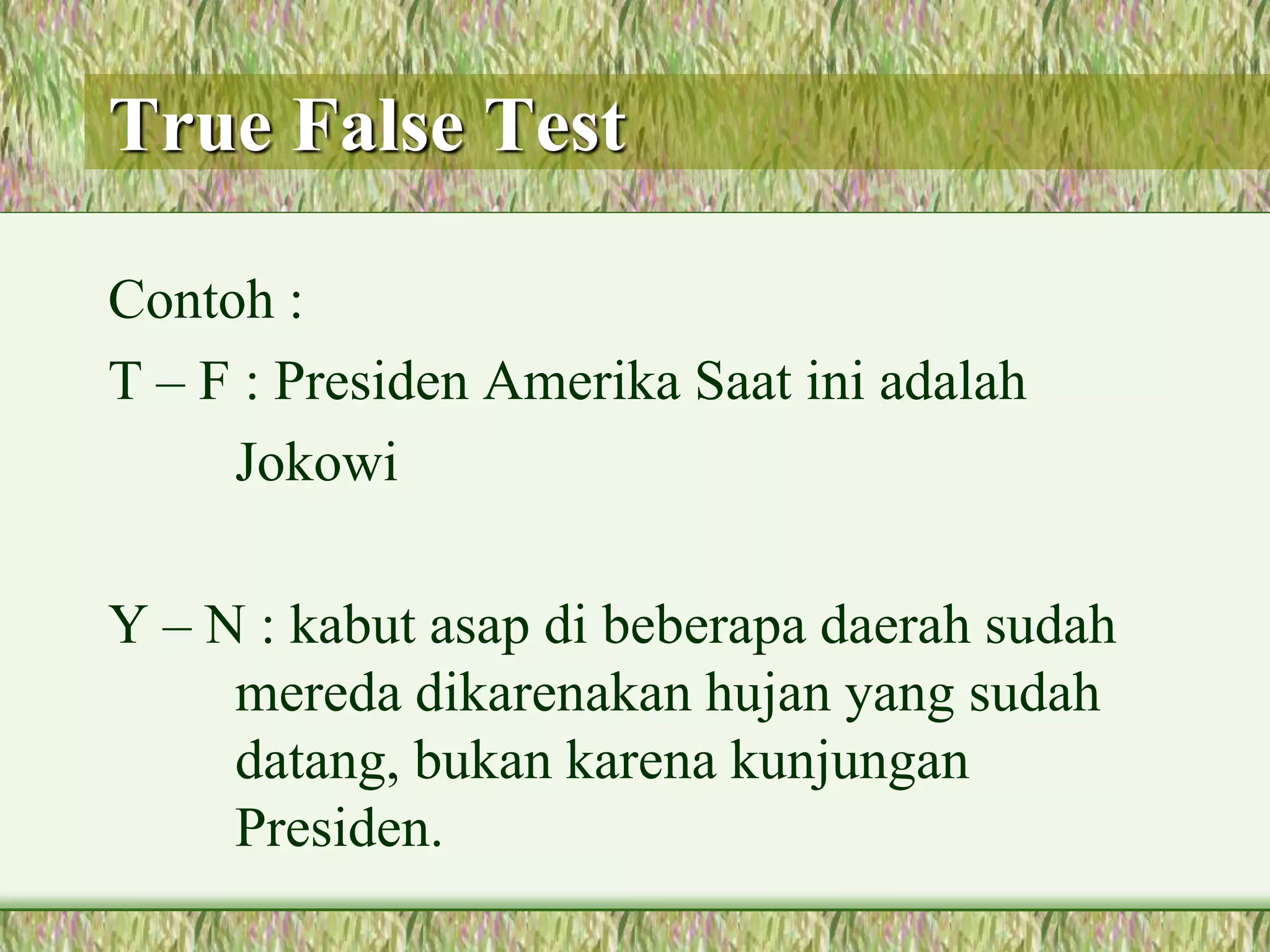 Tes Tertulis untuk Prestasi Belajar | PPTX