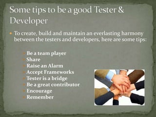 Tester vs. Developer | PPTX | Technology & Computing