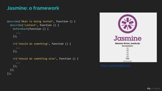 Testes unitários de JS com Jasmine e Karma | PPT