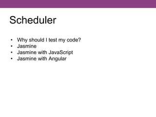 Testes de unidade em java script com jasmine | PPT