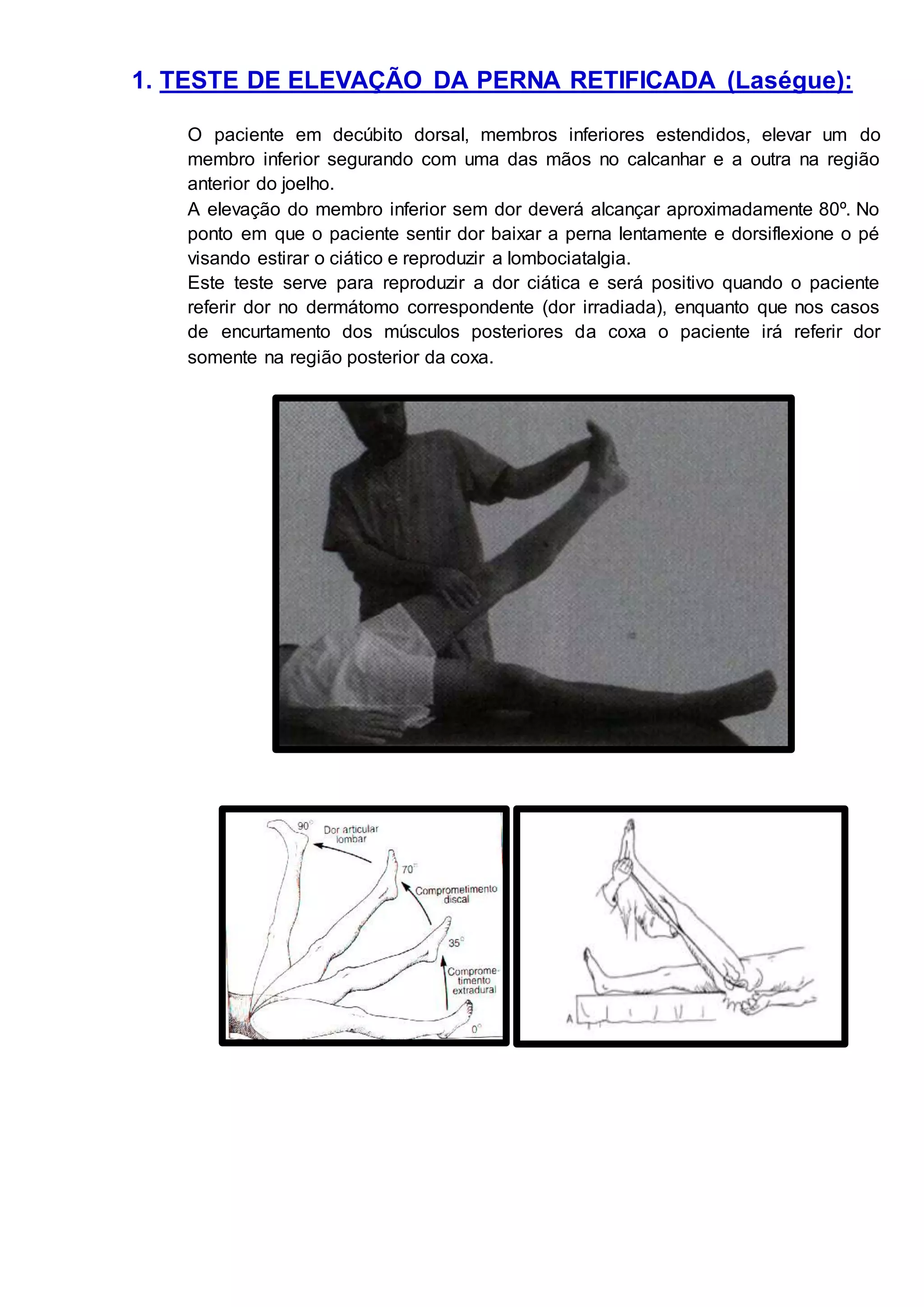 Testes especiais de coluna lombar e pelve em Fisioterapia | DOCX