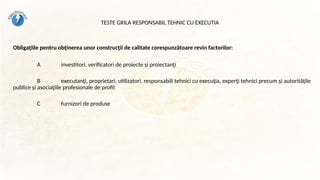 Teste tip chestionar instalatii electrice RTE | PPTX