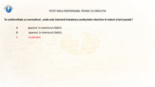 Teste tip chestionar retele electrice RTE | PPTX