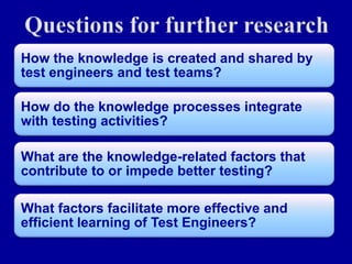 Test & evaluation = the knowledge factory | PPT