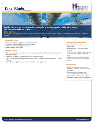 Test factory approach to automated testing | PDF