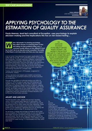 Applying Psychology To The Estimation of QA | PDF | Web Development | Internet