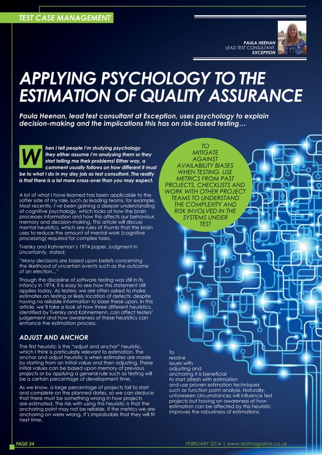 Applying Psychology To The Estimation of QA | PDF | Web Development | Internet