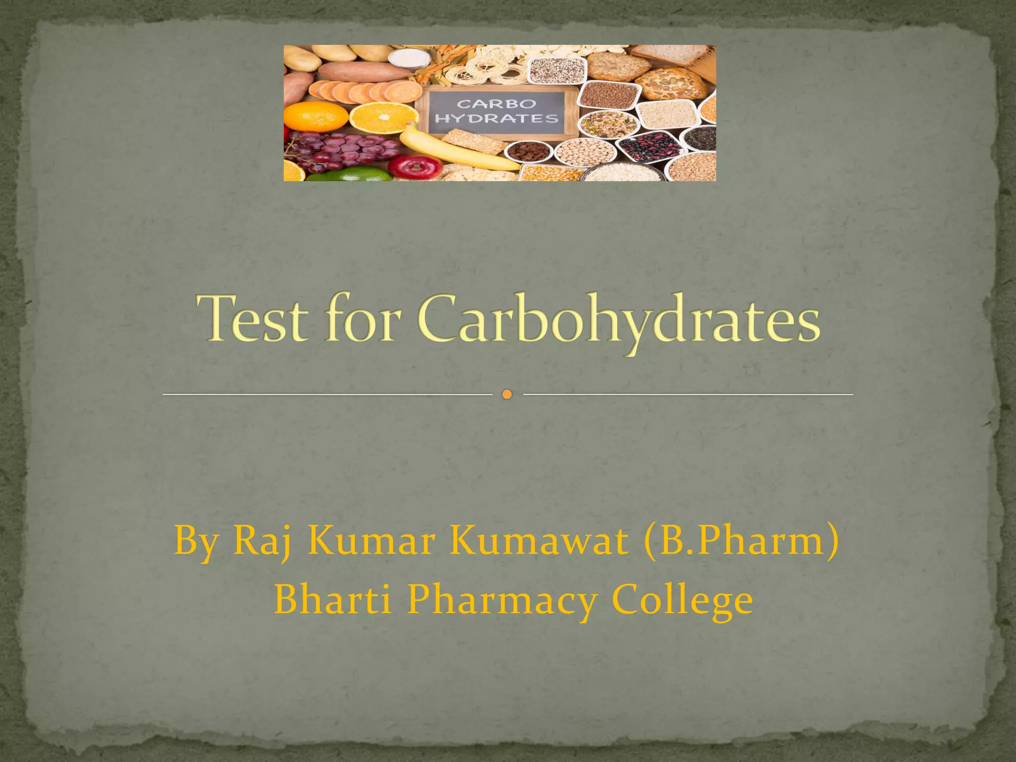 Test for carbohydrates, qualitative test of carbohydrates ...