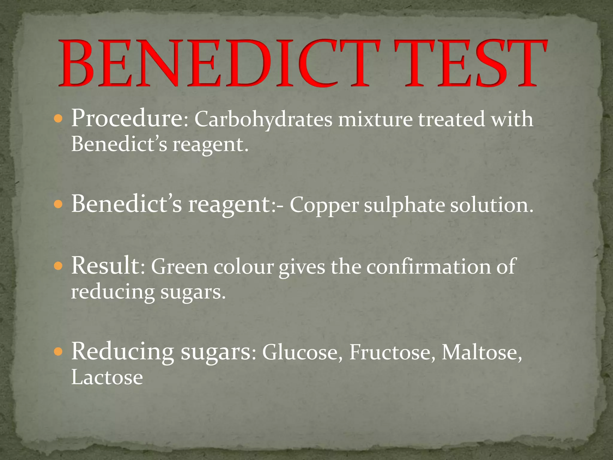 Test for carbohydrates, qualitative test of carbohydrates ...