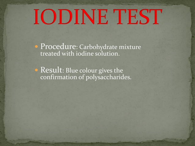 Test for carbohydrates, qualitative test of carbohydrates ...