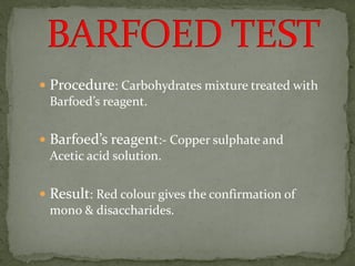 Test for carbohydrates, qualitative test of carbohydrates ...