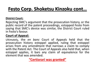 Test for determining infringement of patents | PPTX