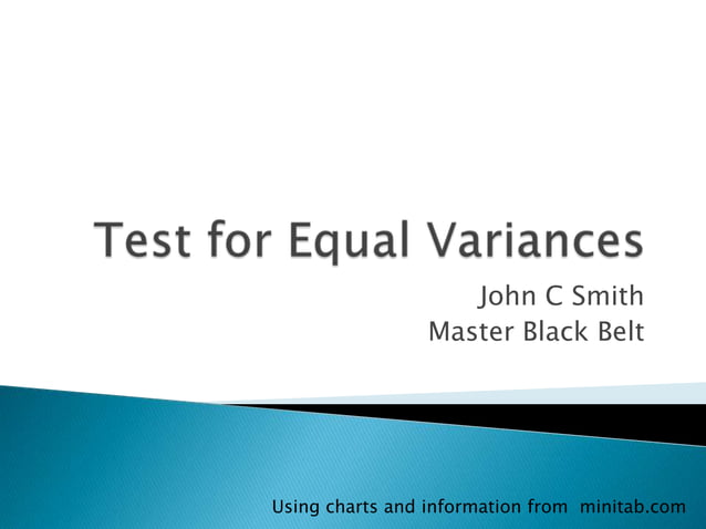 Test for equal variances | PPT