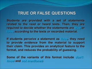 Test formats | PPT