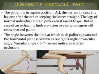 Test for peripheral arterial and venous circulation | PPTX