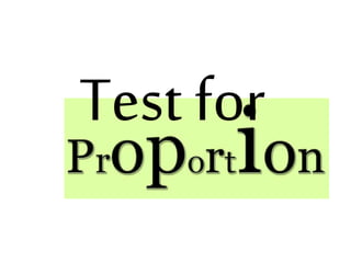 Test for proportion | PPTX