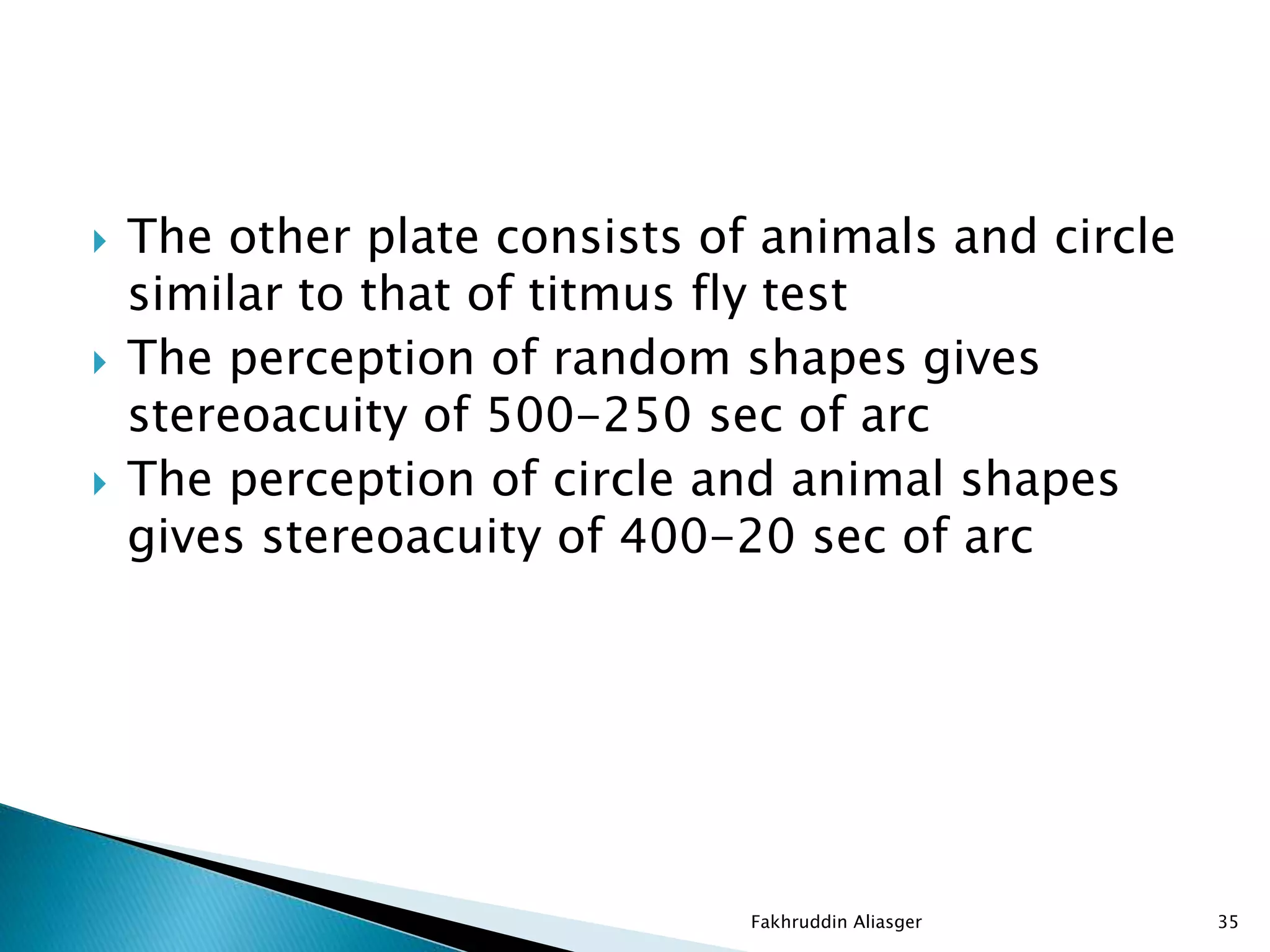 Test for stereopsis | PPTX