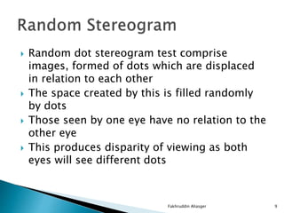 Test for stereopsis | PPTX