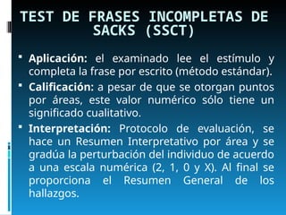 TEST DE FRASES INCOMPLETAS SACKS DESCRIPCIÒN | PPT