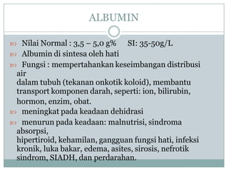 Test fungsi hati | PPTX