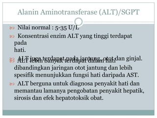 Test fungsi hati | PPTX