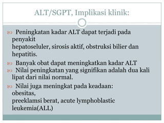 Test fungsi hati | PPTX