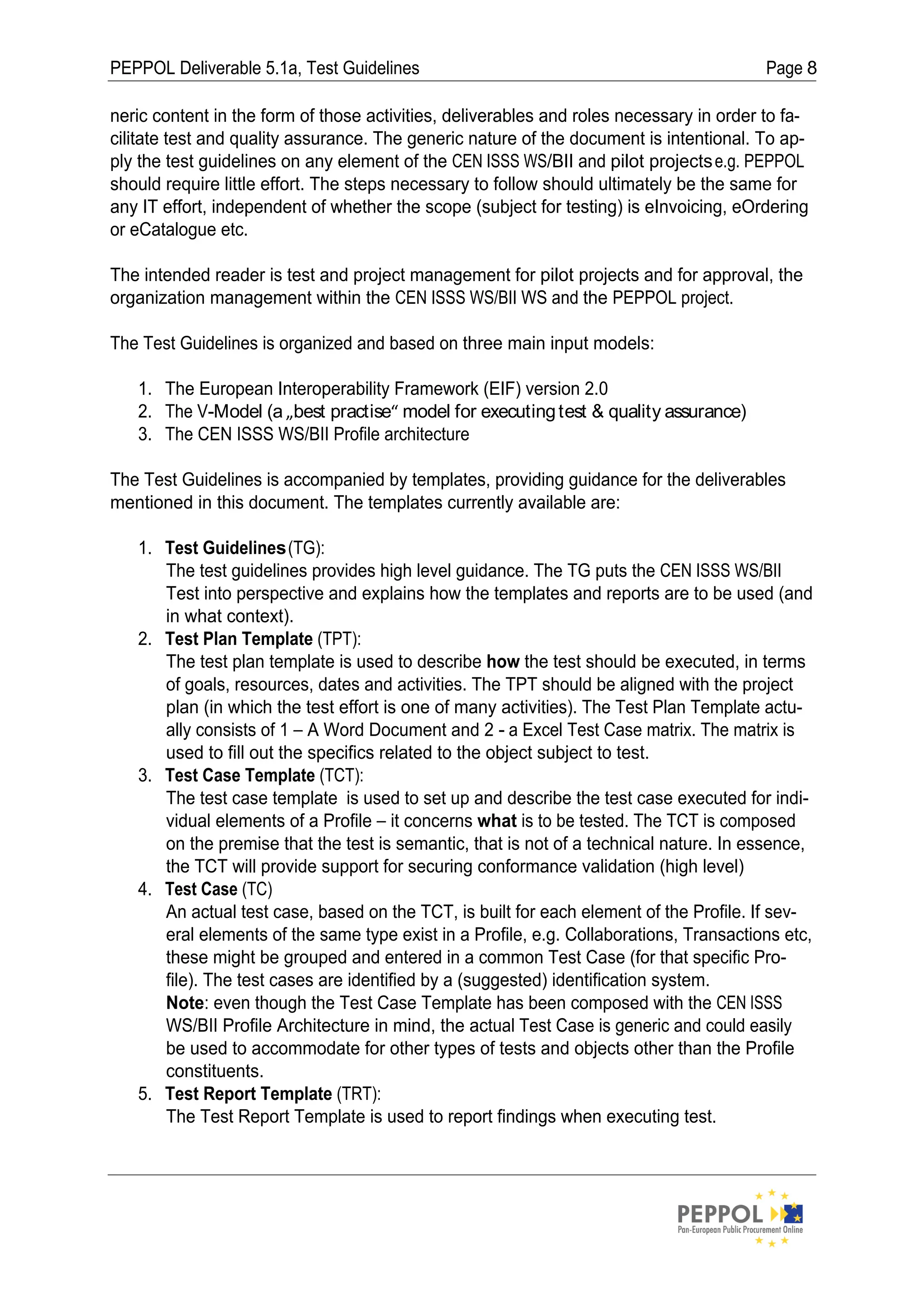 PEPPOL Test Guidelines | PDF