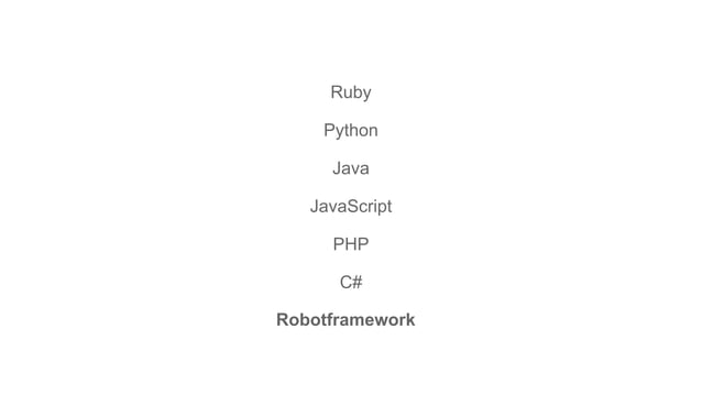 Appium & Robot Framework | PPT