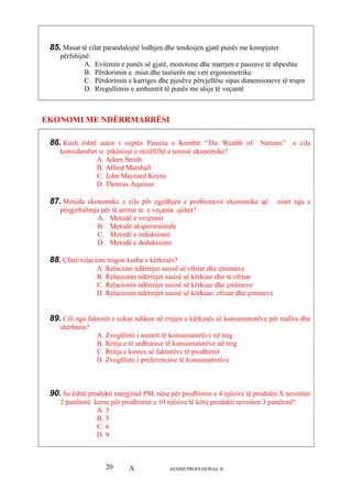 Testi i Matures 2011 A | DOC