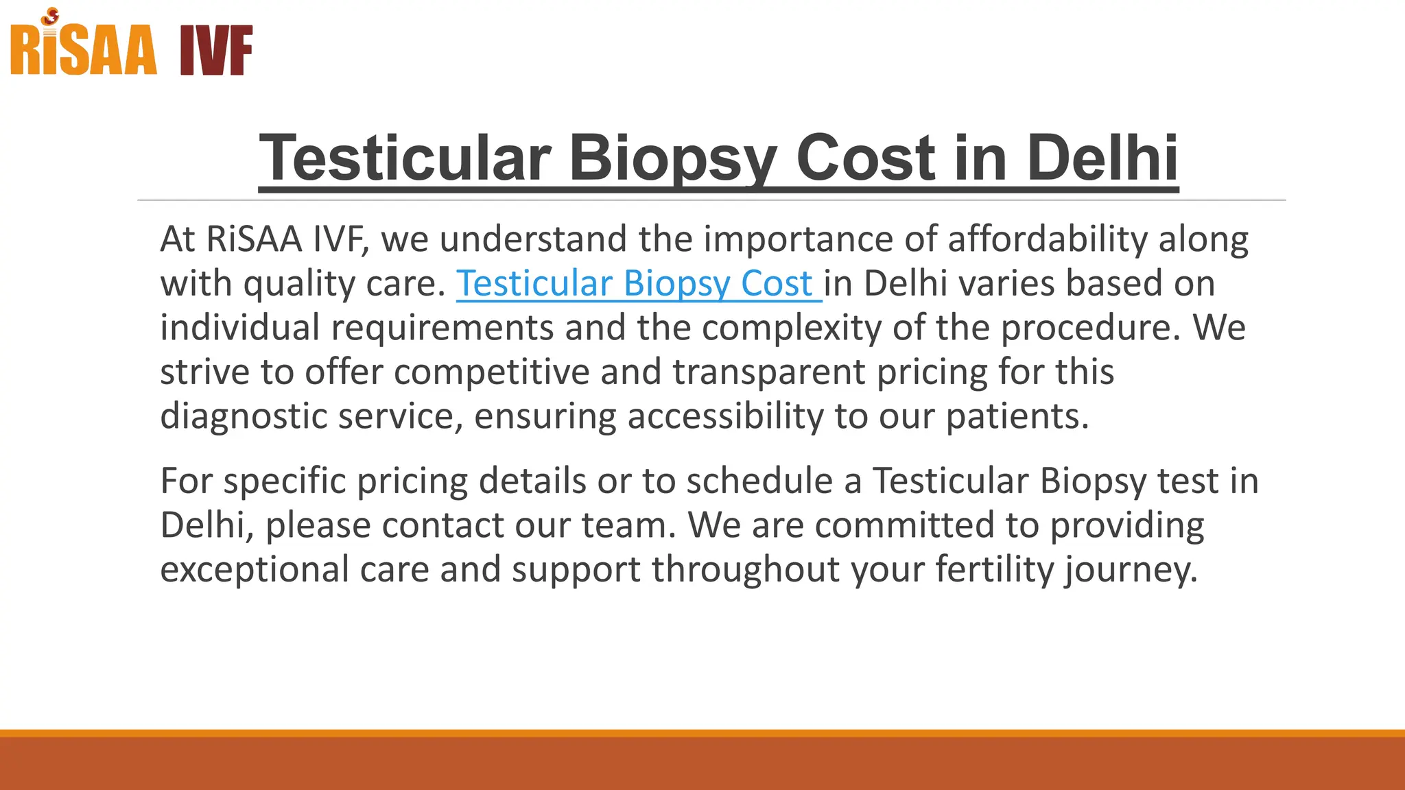 Testicular Biopsy Cost | PPTX