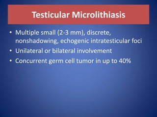 Testicular calcifications | PDF