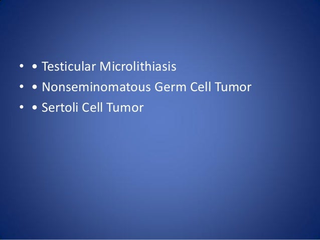 Testicular Calcifications