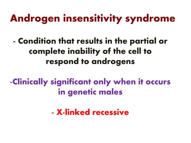 Testicular Feminization Syndrome