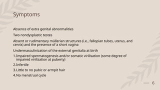 testicular feminization syndrome/ Androgen insensitivity syndrome | PPTX
