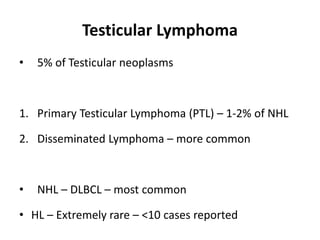 Testicular lymphoma | PPTX