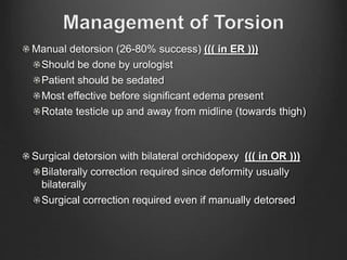 Testicular pain in emergency | PPTX