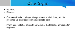 Testicular torsion/ Torsion of testes | PPT