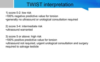 Testicular torsion/ Torsion of testes | PPT