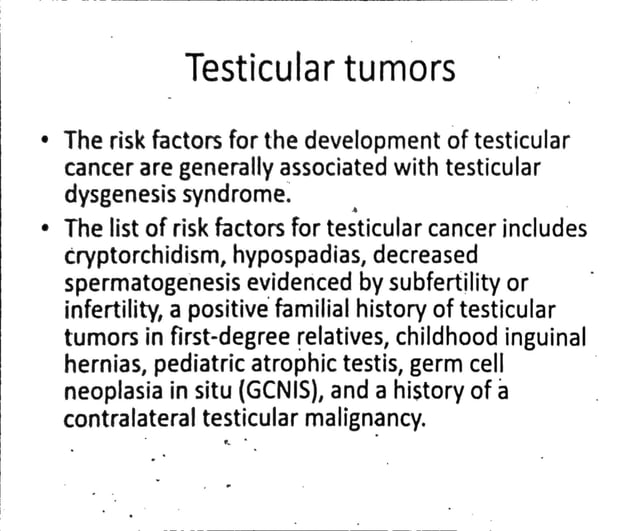 Benign Testicular Tumors Surgical Aspect Ppt