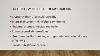 Testicular tumour.pptx for MBBS students | PPTX