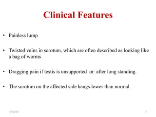 Testicular varicocele and its effects on male infertility | PPTX