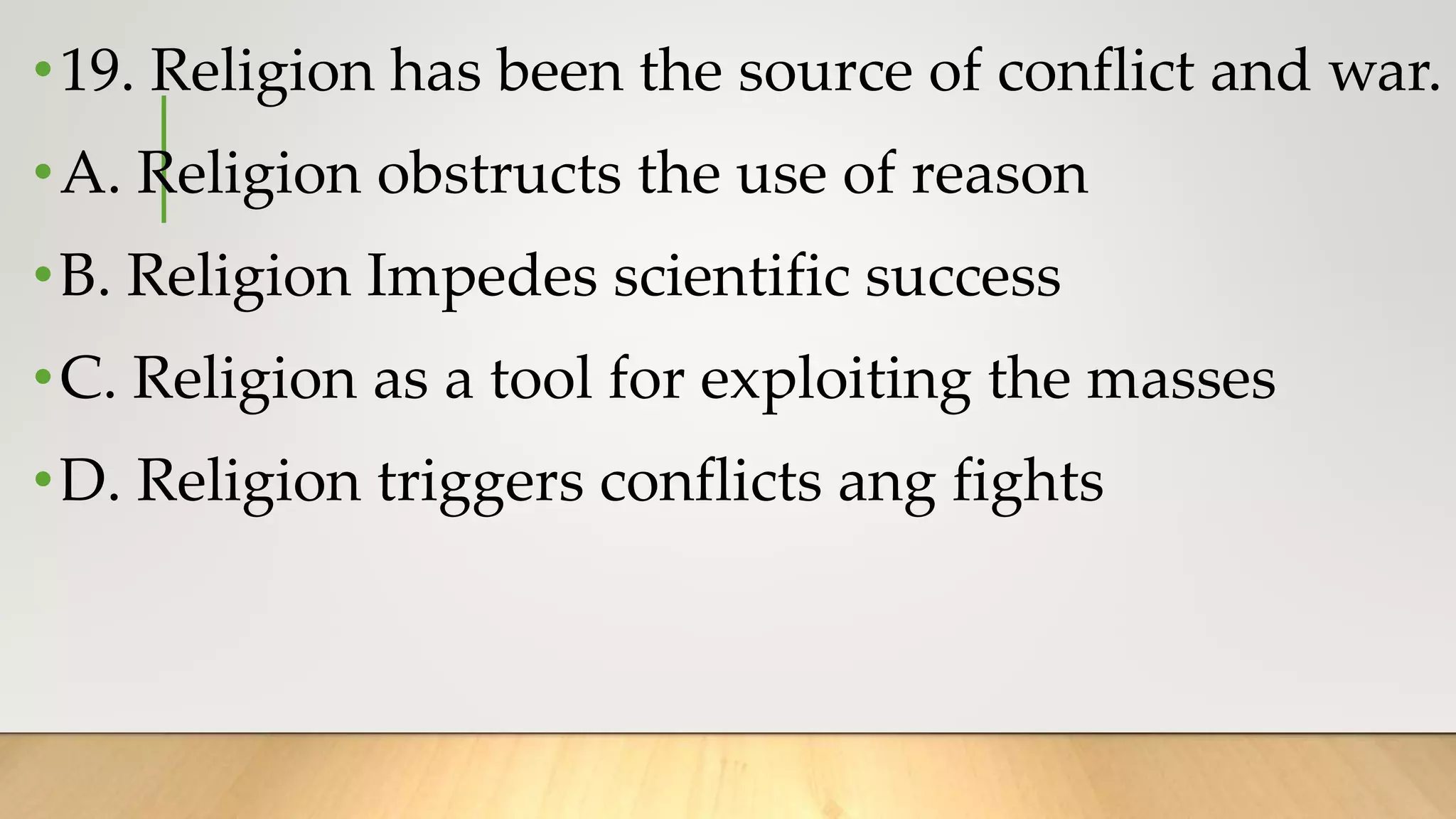 TEST I irwbs.pptx | Spirituality | Religion & Spirituality