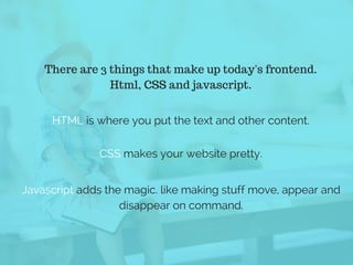 Teaching Web Frontend Technologies To A Toddler | PDF