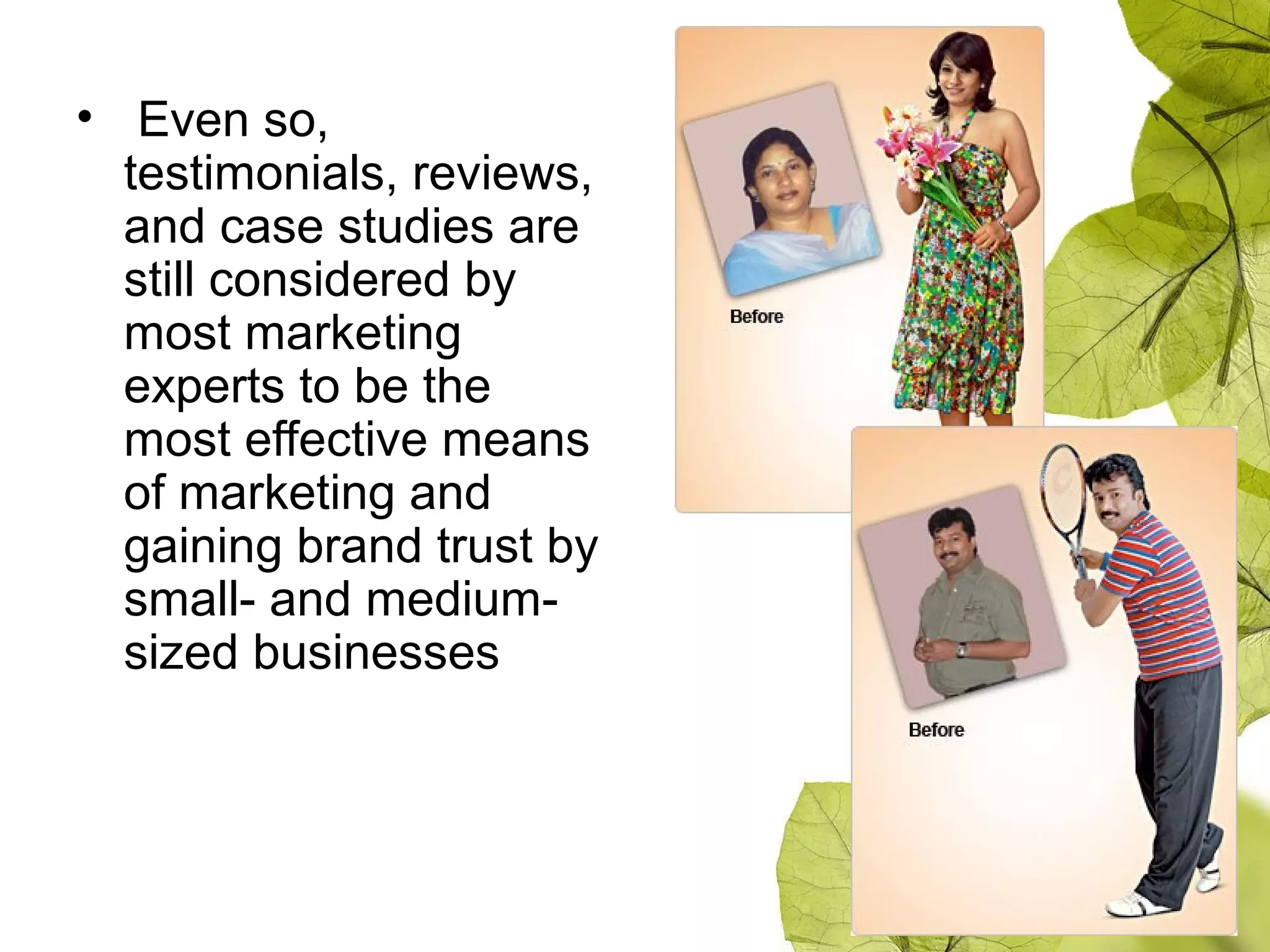 Testimonial advertising | PPT