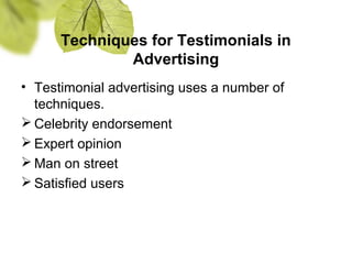 Testimonial advertising | PPT