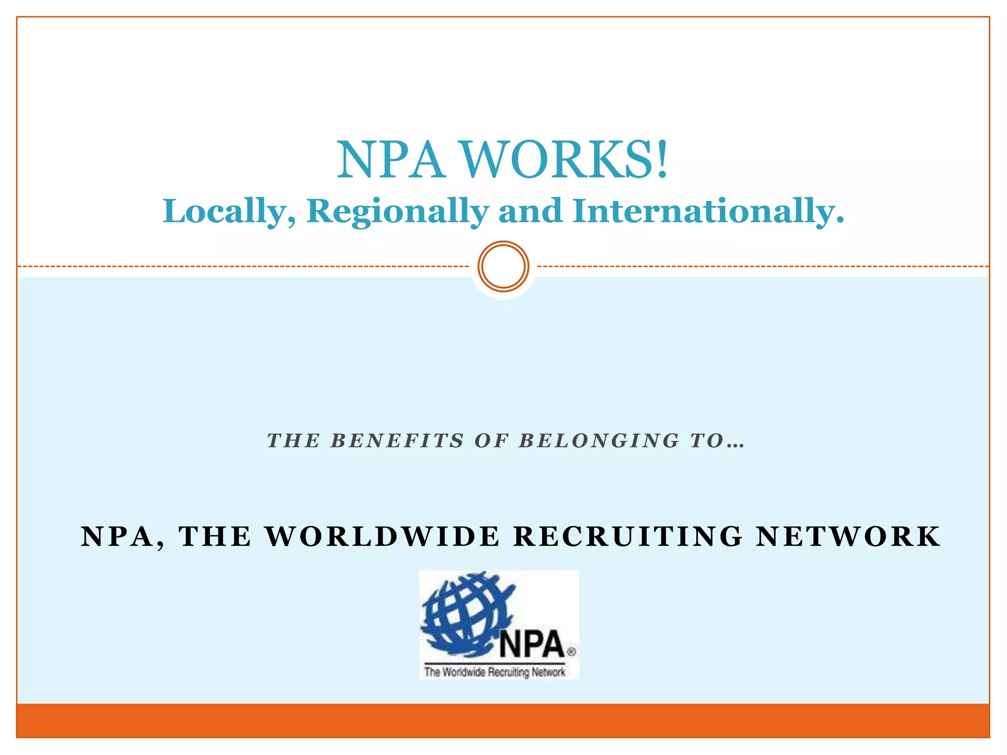 NPA WORKS! Testimonials | PPT | Free Download