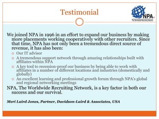 NPA WORKS! Testimonials | PPT