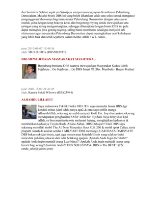 Testimoni mitra dbs | DOCX