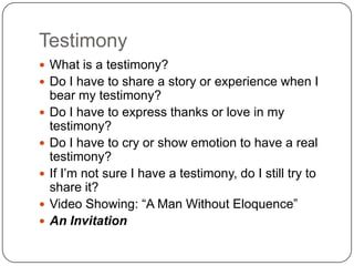 Testimony | PPT