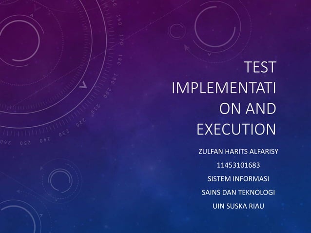 Test implementation and execution | PPTX